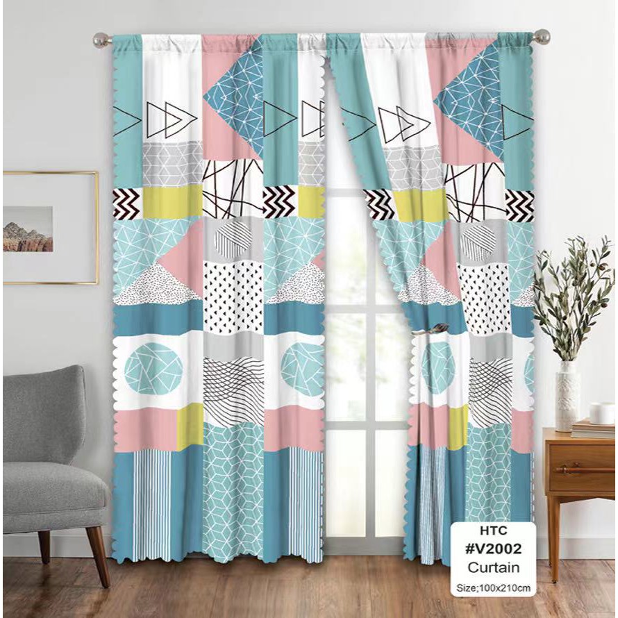 enxy 5D Flower curtain for window or door home decoration 1pc (Size ...