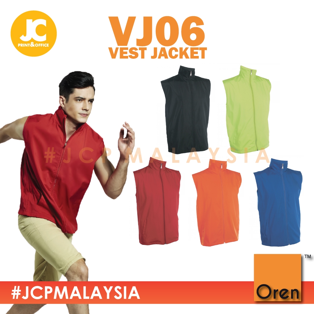 OREN SPORT Sleeveless Vest Jacket Unisex Team Jacket Event Jacket Jaket ...