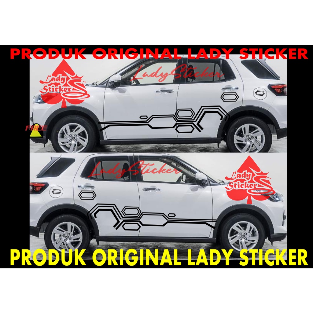 Striping car sticker raize car sticker toyota raize gr sport rocky ...