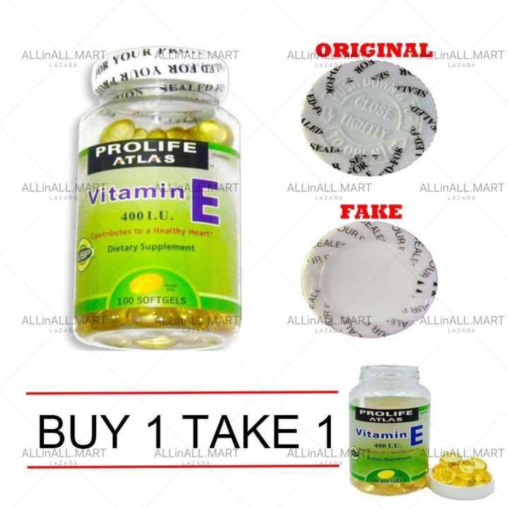 ( SET OF 2 ) (PROLIFE) Atlas Vitamin E 400IU (100 Softgels) | Shopee ...