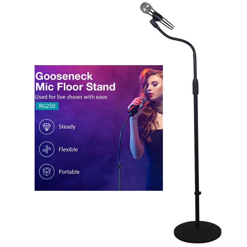 Gooseneck Microphone Stand Metal Floor Microphone Stand | Shopee ...
