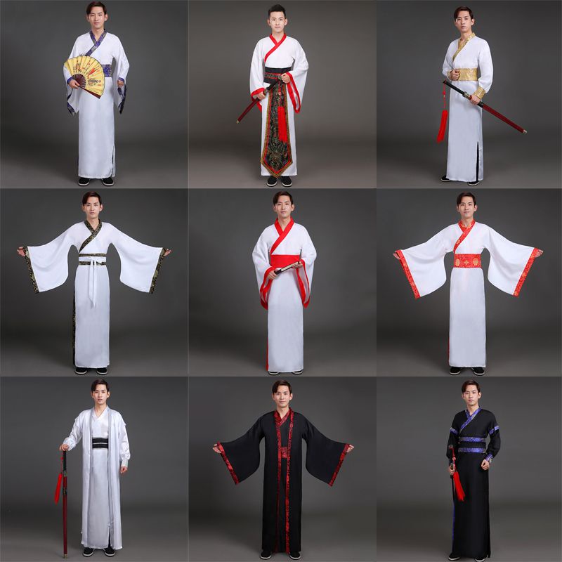 Ancient Chinese Man Cosplay Hanfu Graduation Clothes Tang Stage Dynasty ...