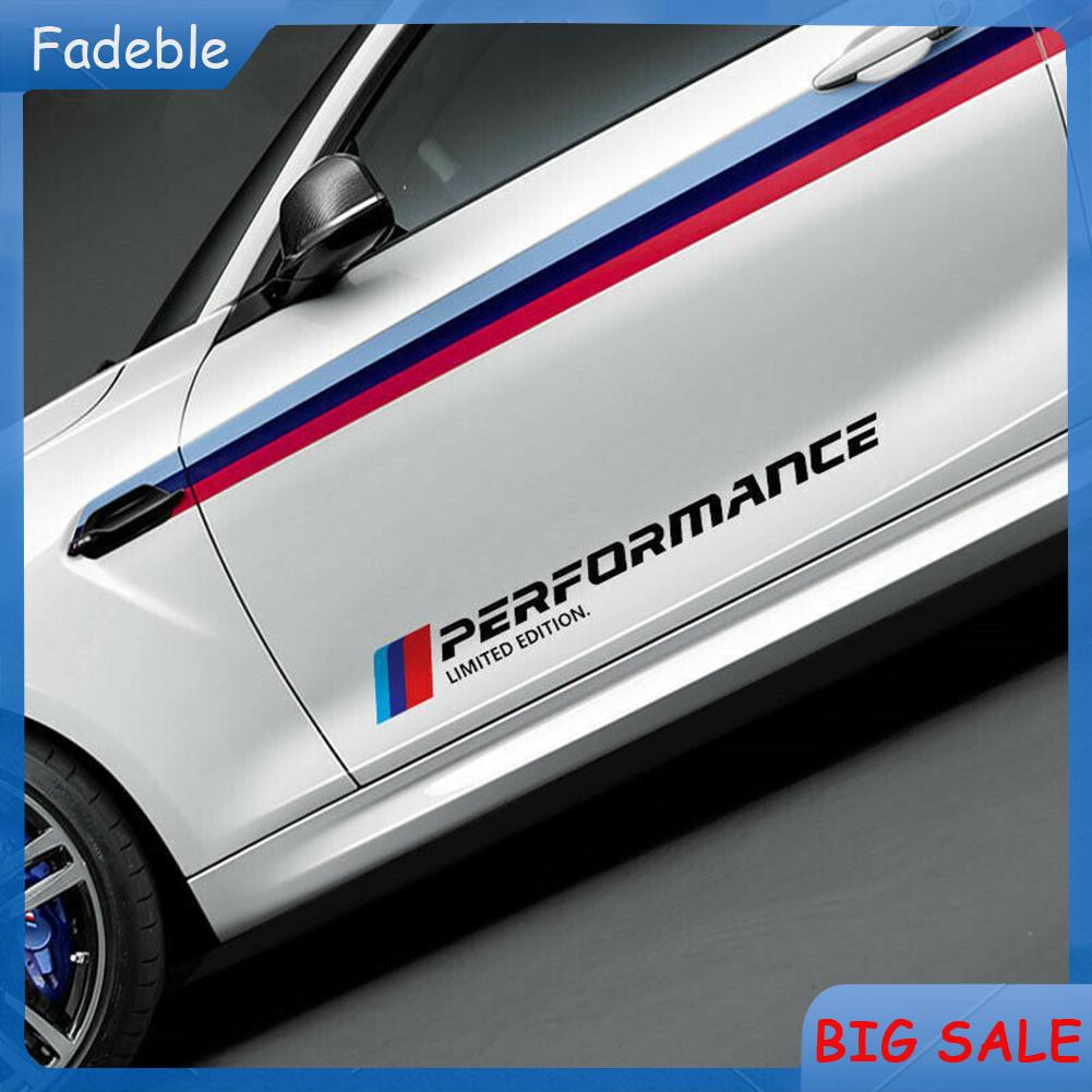 2pcs Car Stickers M Performance Limited Edition Side Door Reflective ...