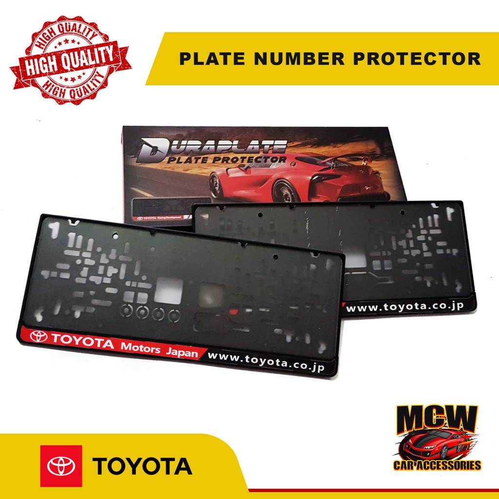 Toyota Plate Cover Duraplate Holder Plate Number Protector | Shopee ...