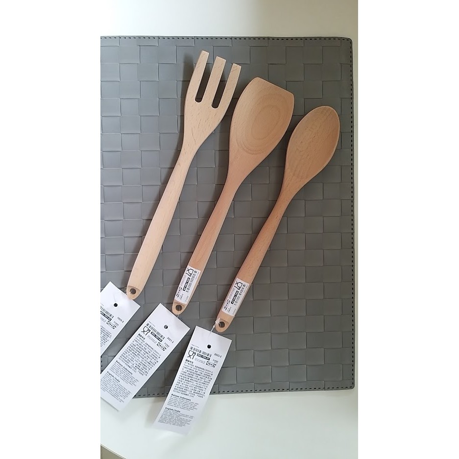 On Hand! Ikea RORT solid beech Spoon and Fork, Beech (Sold Individually ...