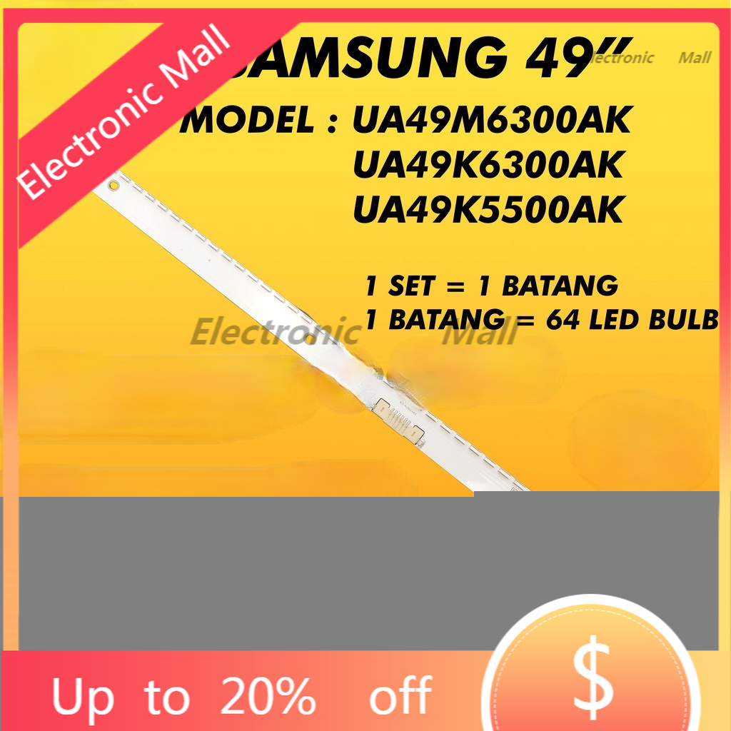 SAMSUNG TV Backlight Strips UA49M6300AK / UA49K6300AK / UA49K5500AK ...