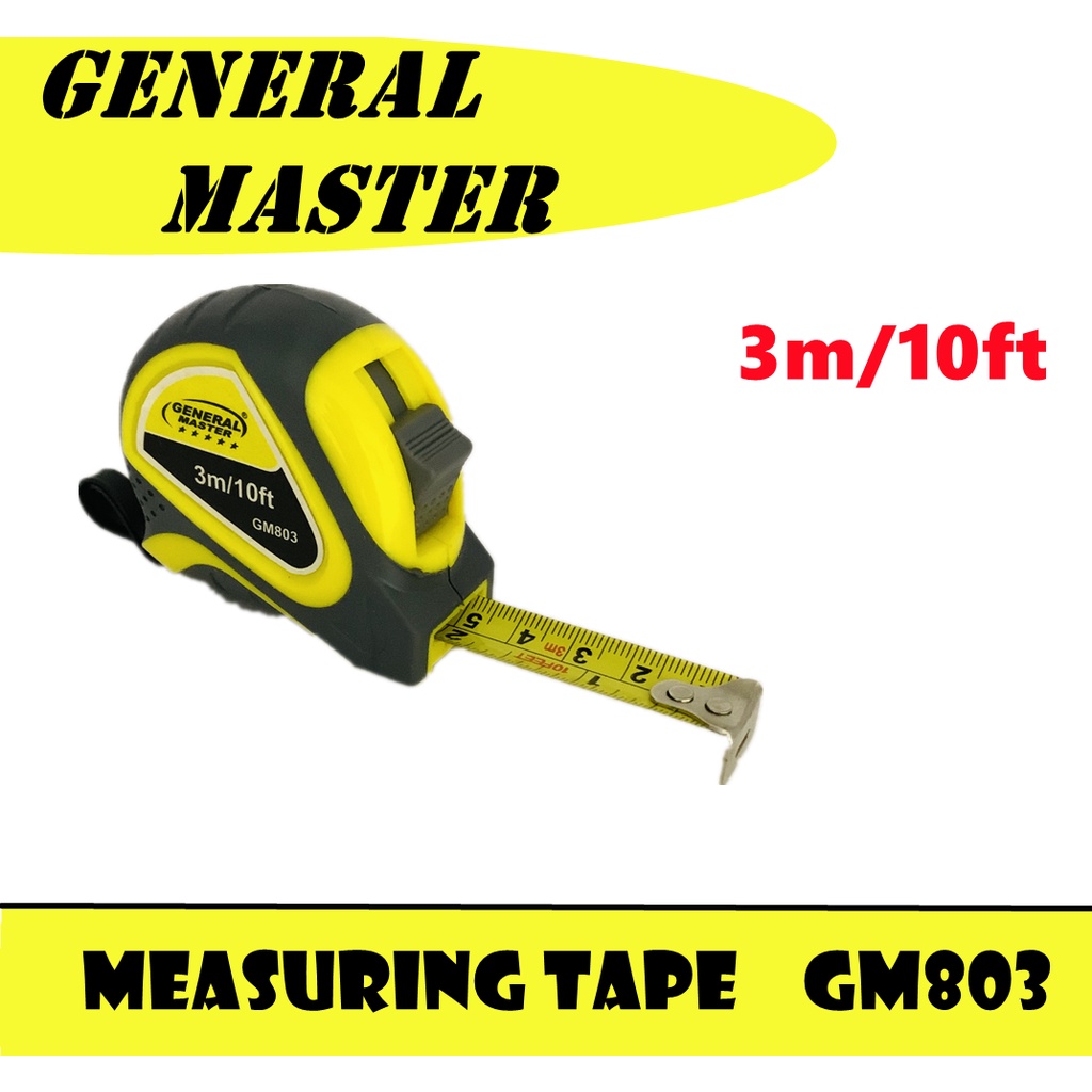 GENERAL MASTER Measuring Tape 3meters/10ft GM803 | Shopee Philippines
