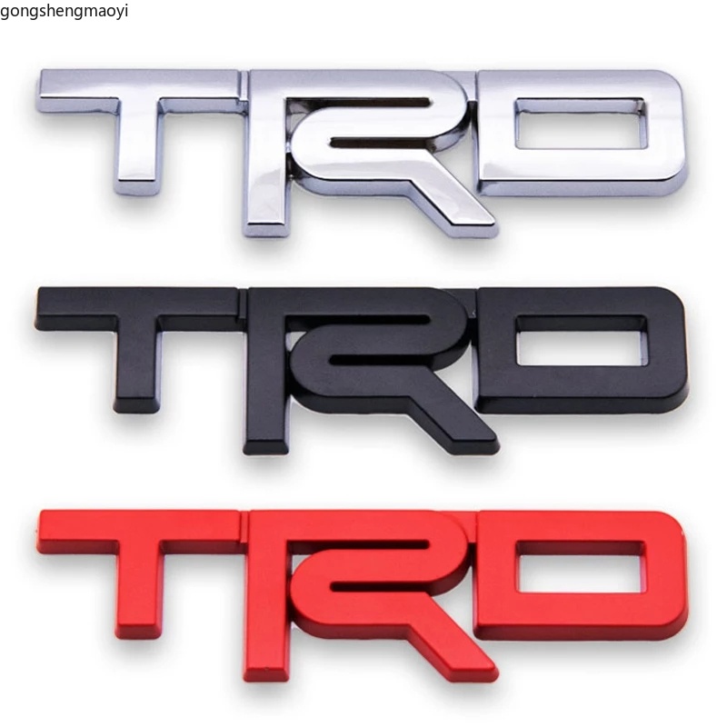 3D Metal Car Front Grill Badge Rear Trunk Emblem Sticker For Toyota TRD ...