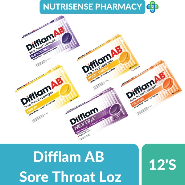Difflam AB Sore Throat Lozenges 12's | Shopee Philippines