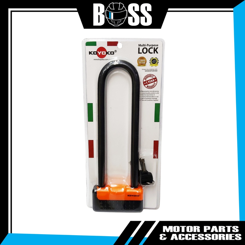 KOYOKO Motorcycle Fork Lock Kunci Fork Motor (U Shape) | Shopee Philippines