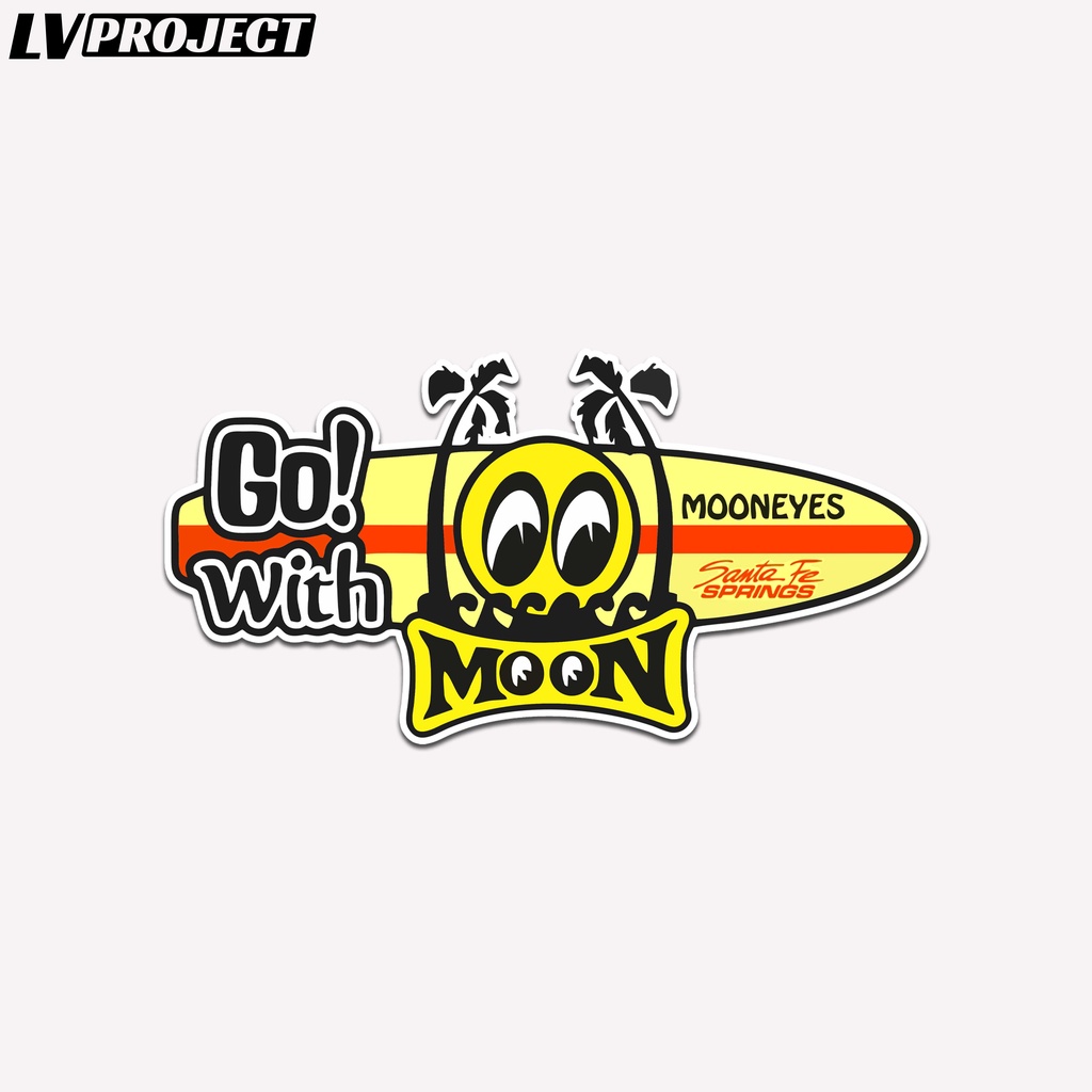 10cm Glossy Lamination Mooneyes Sticker Go With Moon Sticker Mooneyes ...