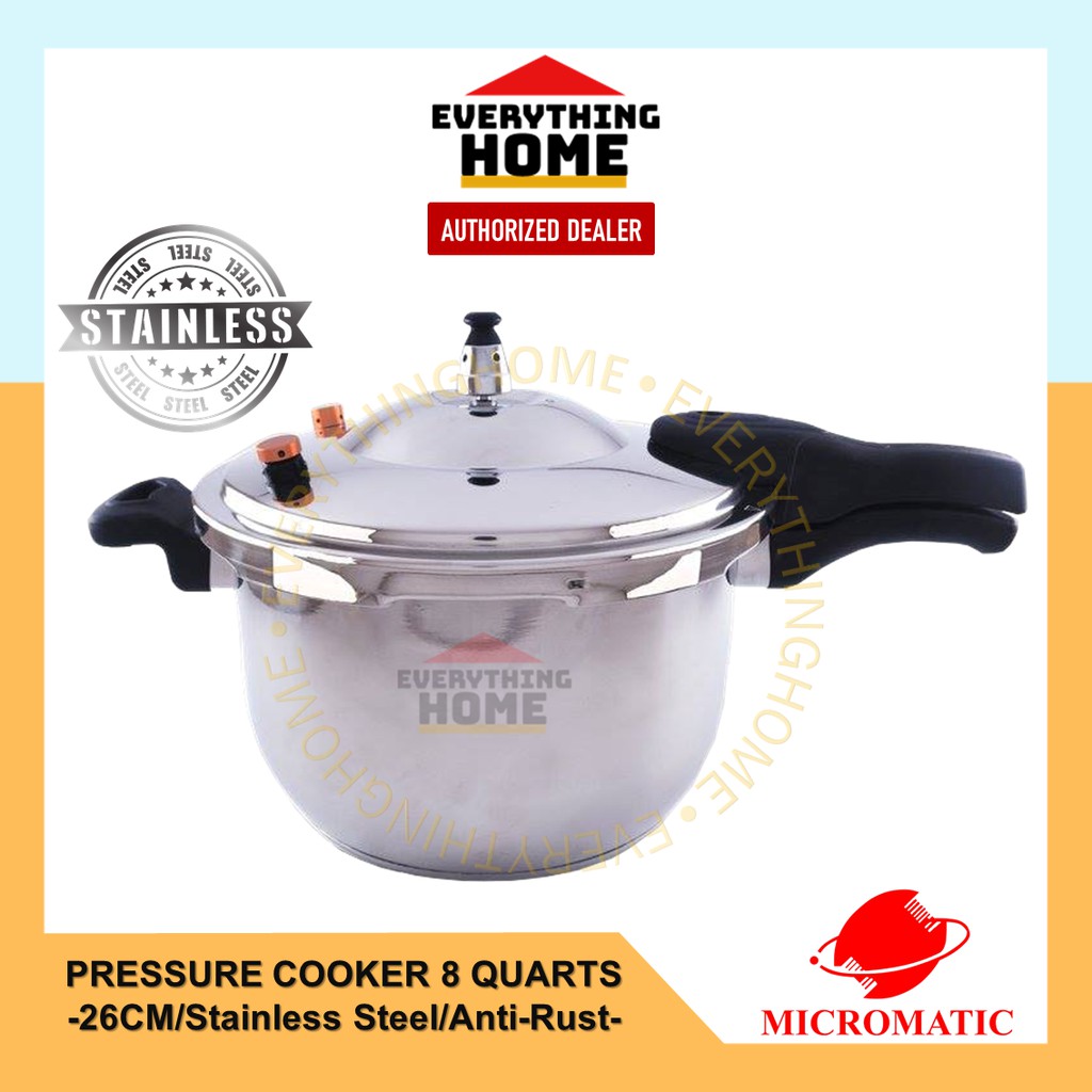 Micromatic Stainless Steel Pressure Cooker 8 Quarts / MPCS-26 | Shopee ...