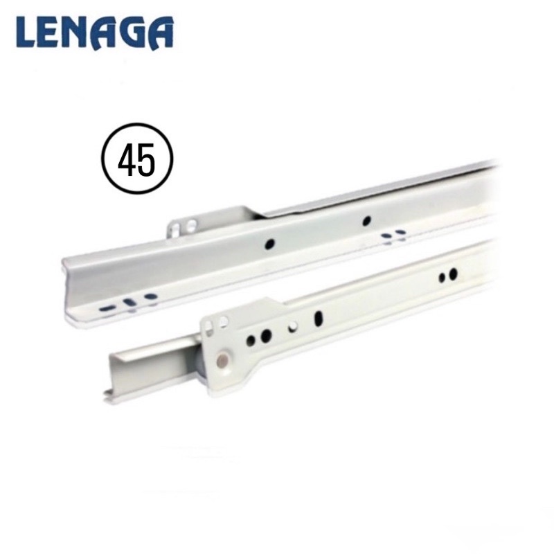 (45 cm) Lenaga RLE Wheel Drawer Rail White Single Track 450 mm | Shopee ...