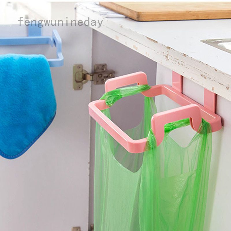 Plastic Door-back Garbage Trash Bag Bracket Rack Hanging Holder Kitchen ...