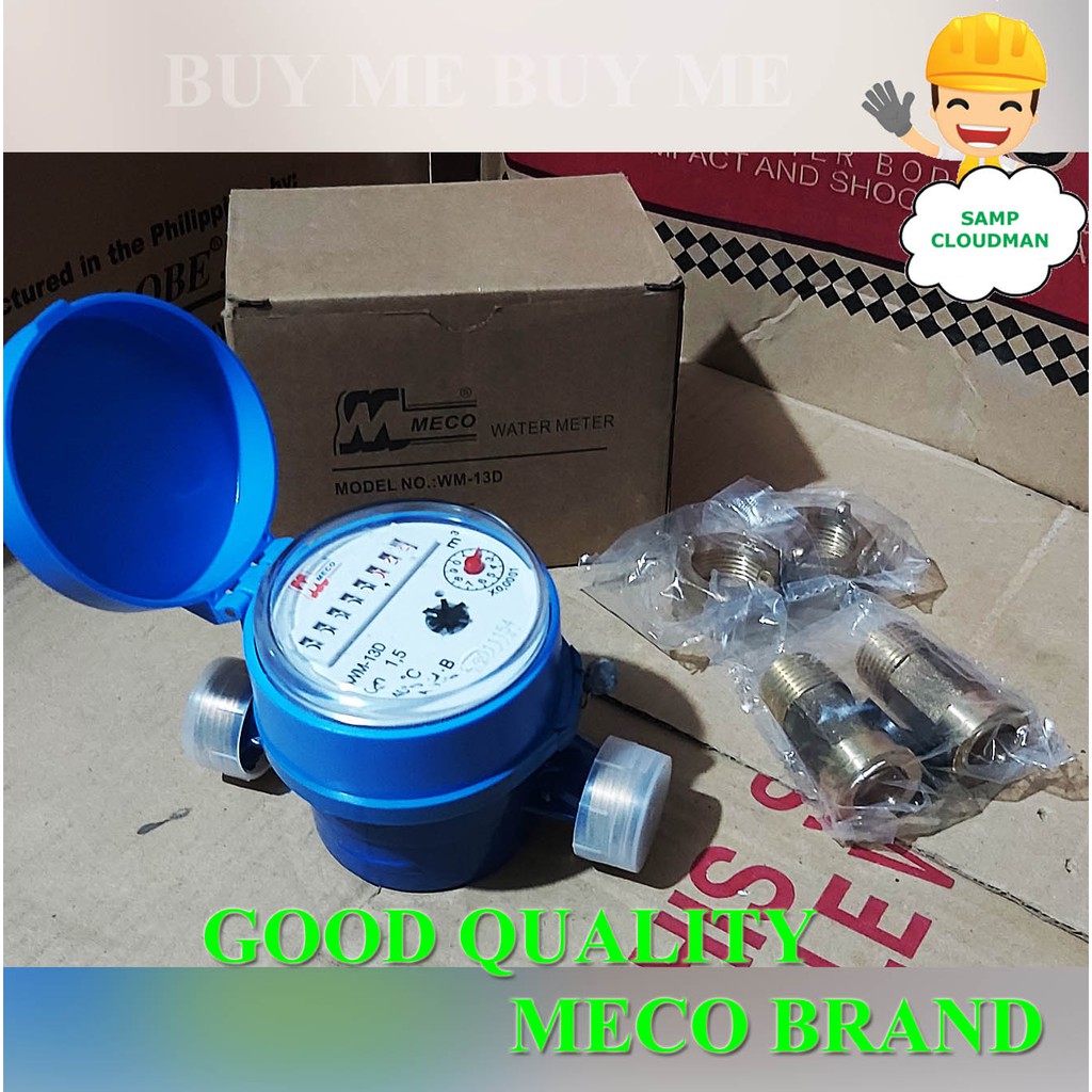 Meco Water Meter 1/2 Brass Metal Submeter Sub Meter Good Quality Analog ...