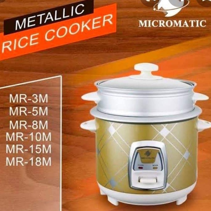 MICROMATIC MR-1.0L/MR-1.5L/MR-1.8L/MR-2.2L/MR-2.5L-rice cooker METALLIC ...
