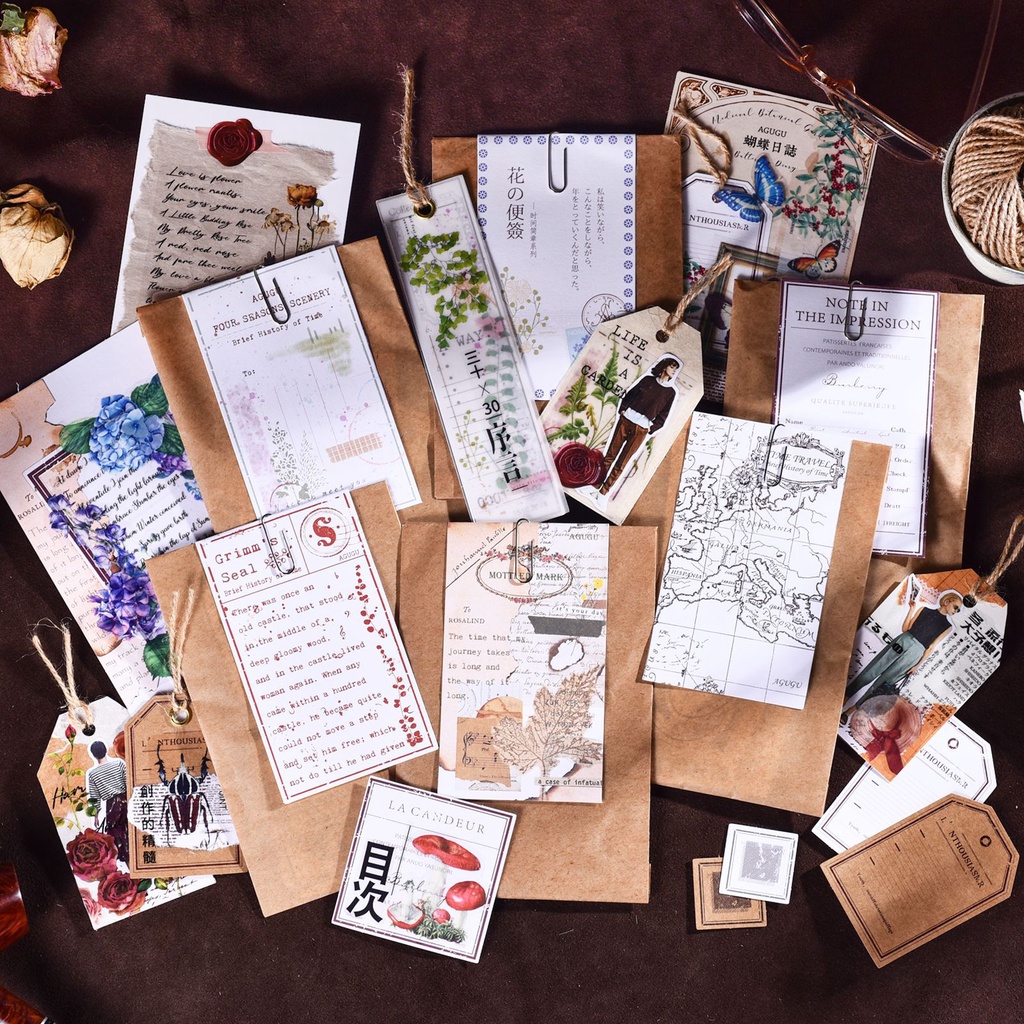 30 Sheets Vintage Various Non-sticky Writable Note Scrapbooking ...