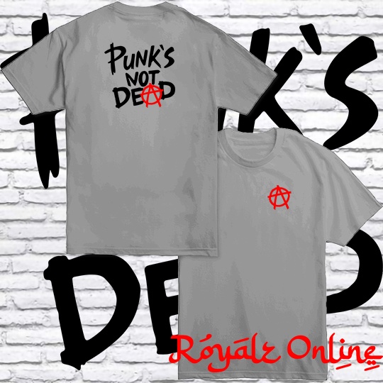 Punks Not Dead Iconic Shirt Vinyl Front And Back Print (Unisex For Men ...