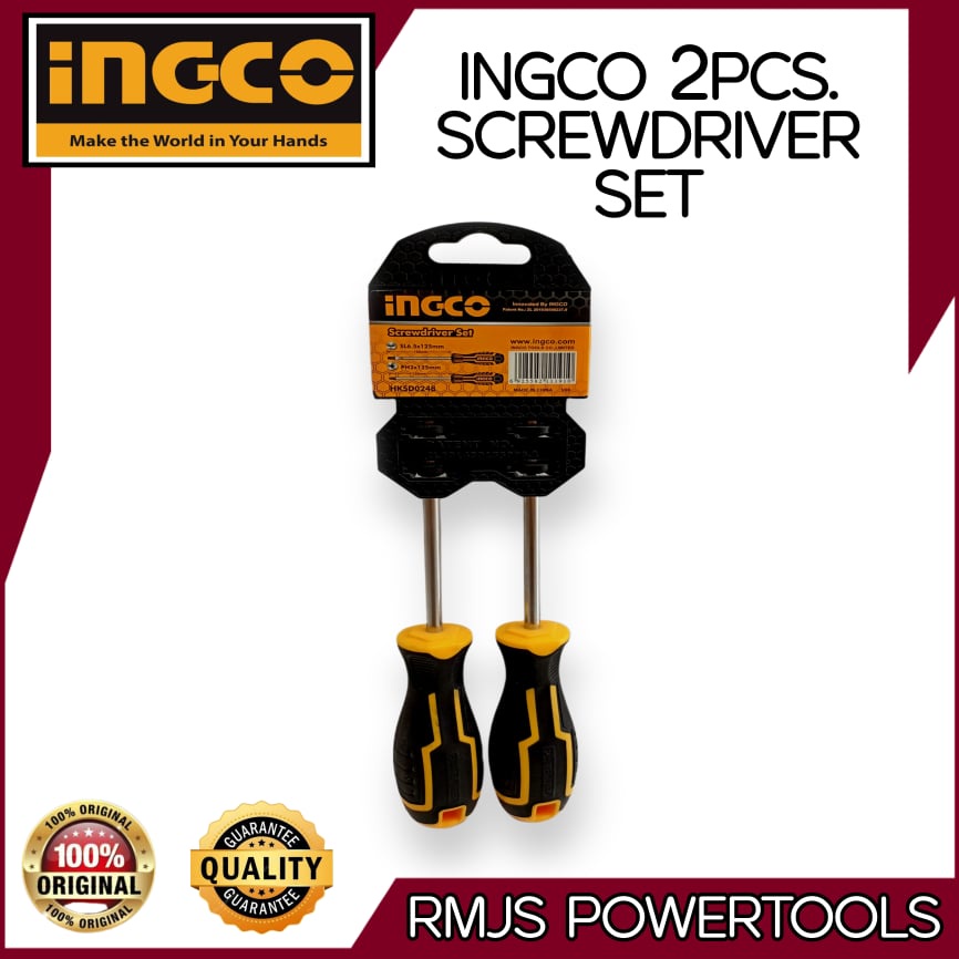 INGCO HKSD0248 2pcs screwdriver set | Shopee Philippines