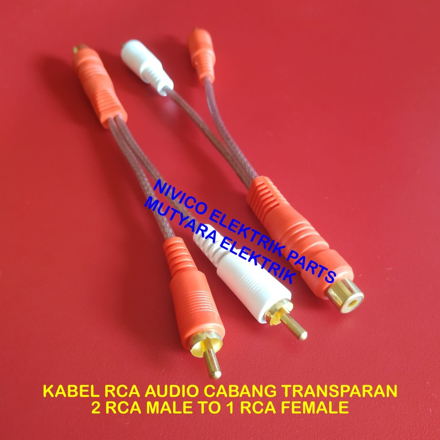 Rca Cable Y 2 RCA Male To 1 RCA Female Jack Audio JUMPER / RCA JUMPER Y ...