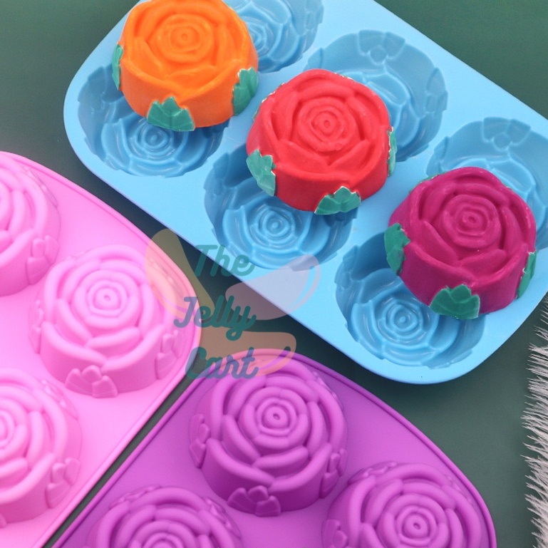 Flower Bloom Silicone Molder Chocolate Rose Molder 6 flower Mold Cake ...