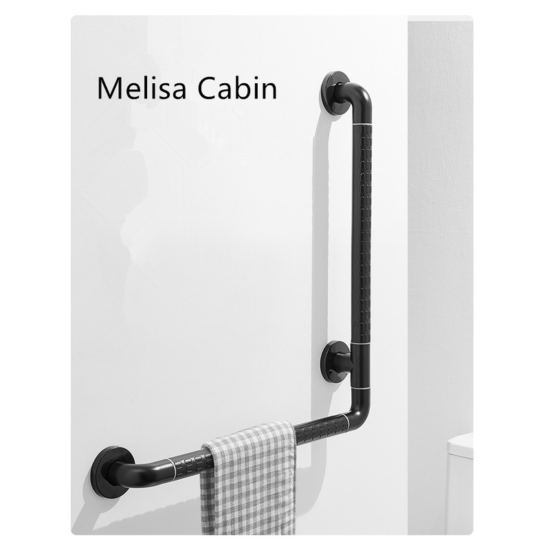 【MC】L-shaped black handrail multi-scene safety grab bar anti-fall anti ...