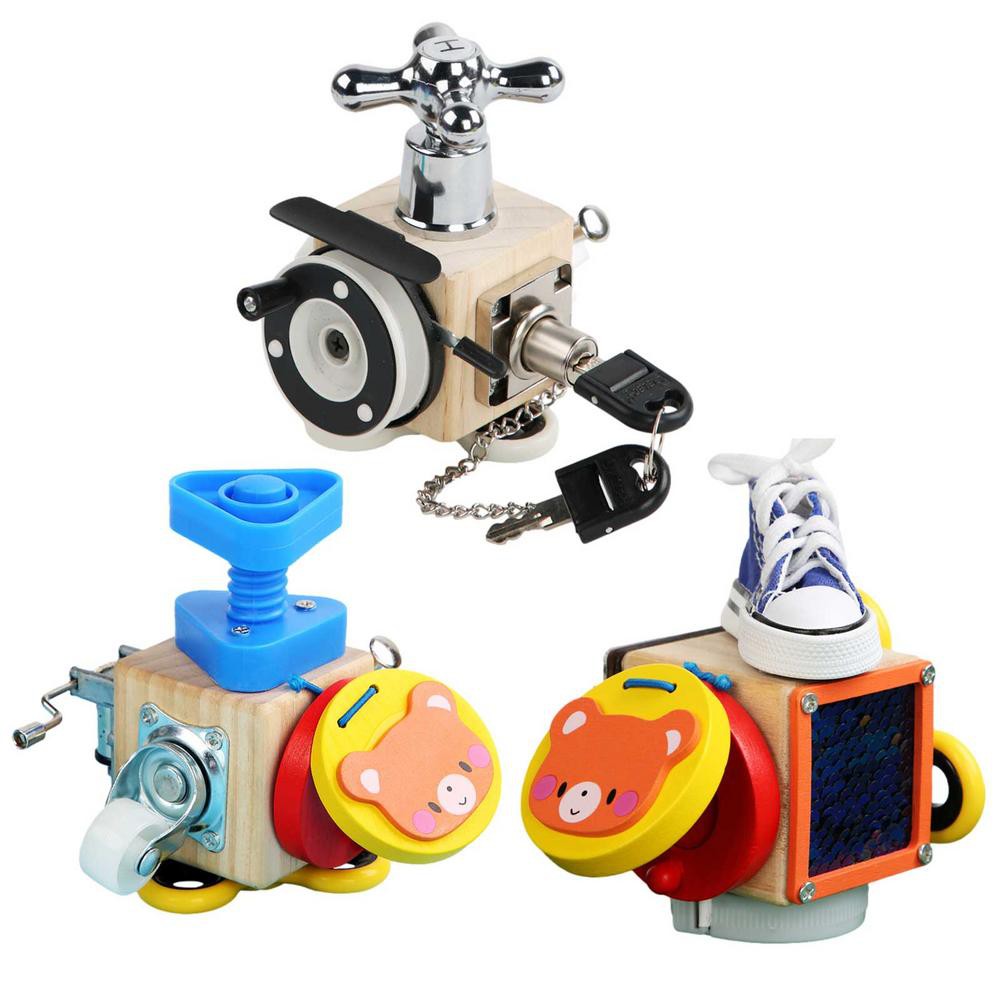 3 Style Busy Activity Cube Children Hands Ability Training Lock Box ...