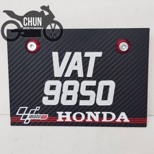 Honda RS150/Wave/Dash/EX5/Beat Scooter Motor Plate Number Plate+Crystal ...