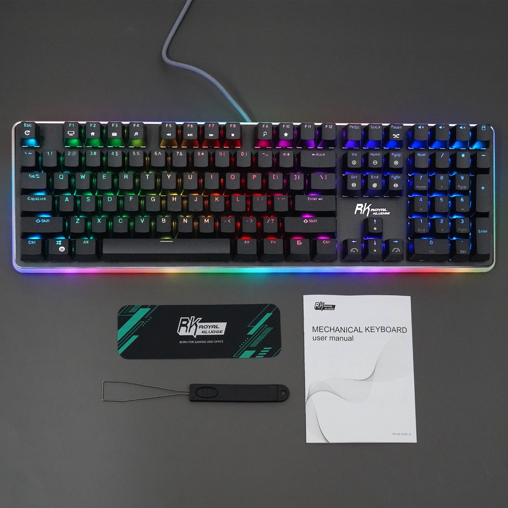 ROYAL KLUDGE RK918 Wired Mechanical Keyboard, RGB Backlit Gaming ...