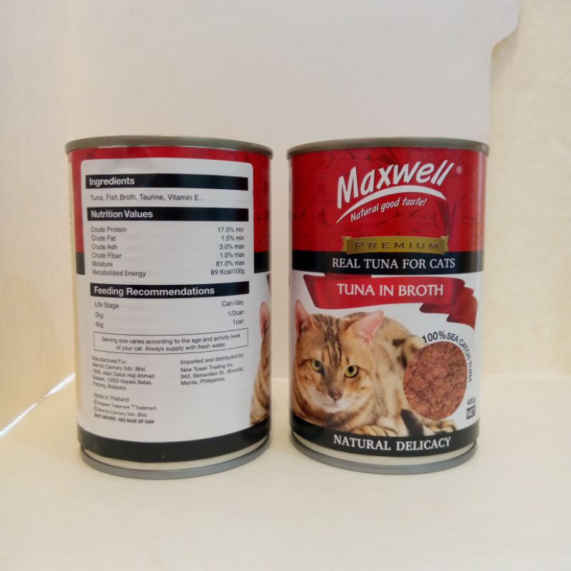 Maxwell Cat Can Tuna in Broth 400g | Shopee Philippines