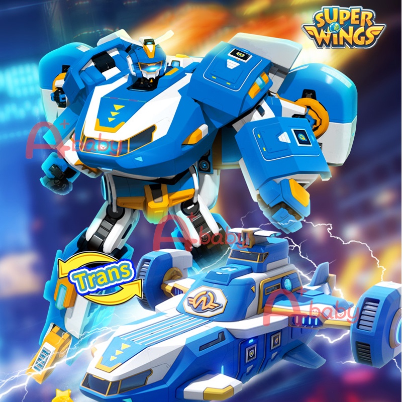 [A+baby]19cm Super Wings Headquarters Base Transform Robot Action ...