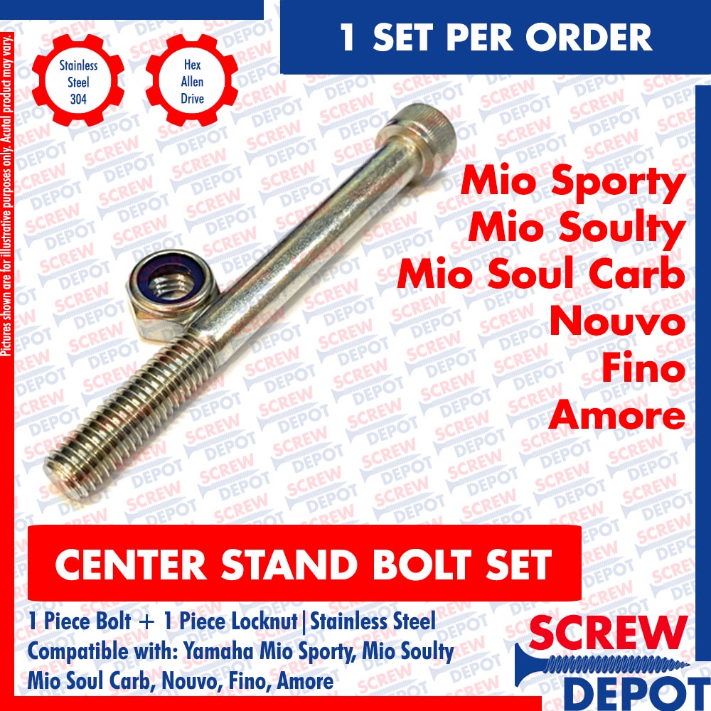 Center Stand Bolt Set Mio Sporty | Soulty | Soul | Nouvo | Fino | Amore ...