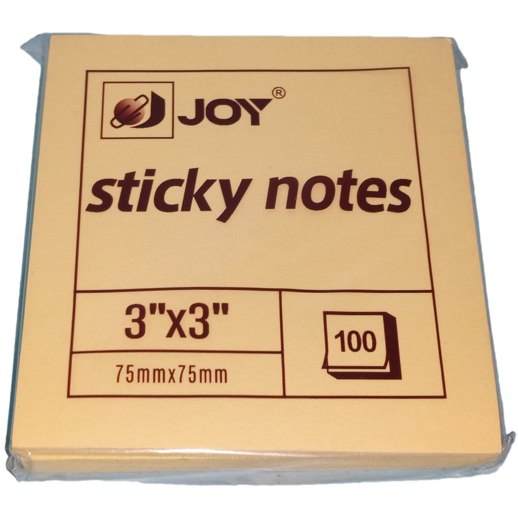 GENERIC STICKY NOTE 3" X 3" X 100 ( STICK NOTE ) | Shopee Philippines