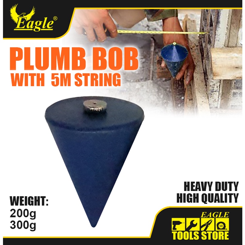 Plumb Bob with String / Line Hammer 200g/300g ( Hulog ) Eagle ...