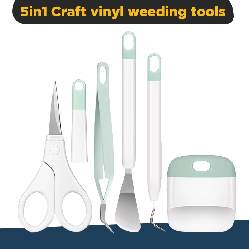 5in1 Craft Vinyl Weeding Tools Craft Set for Cutter Plotter Weeding ...