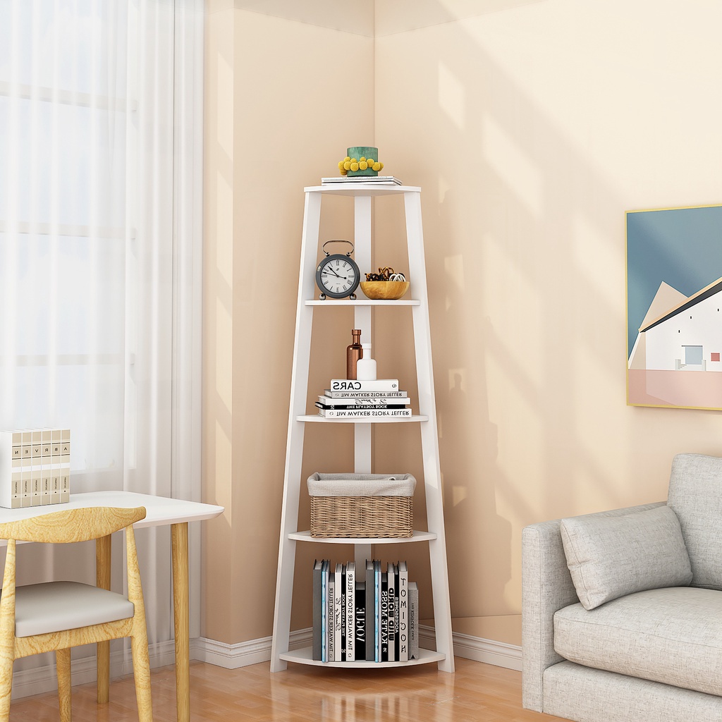4/5/6 layer Solid Wood Corner rack Corner Shelf Flower Stand Bookshelf ...