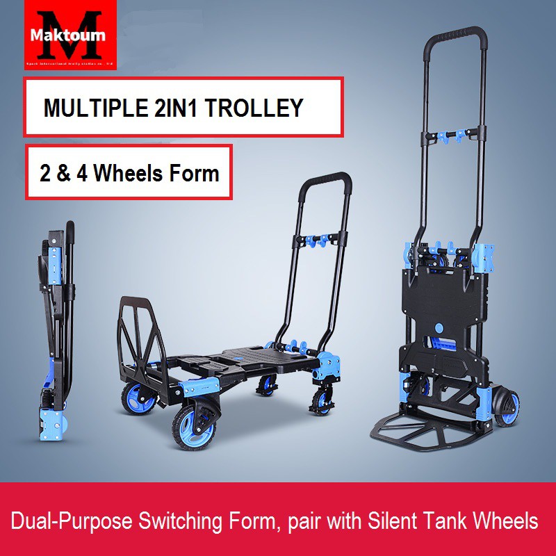 2in1 Folding Trolley carts Trolleys Cargo Portable | Shopee Philippines