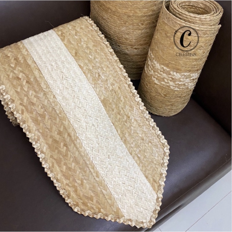 TableRunner in Buri or Buli native and handmade | Shopee Philippines