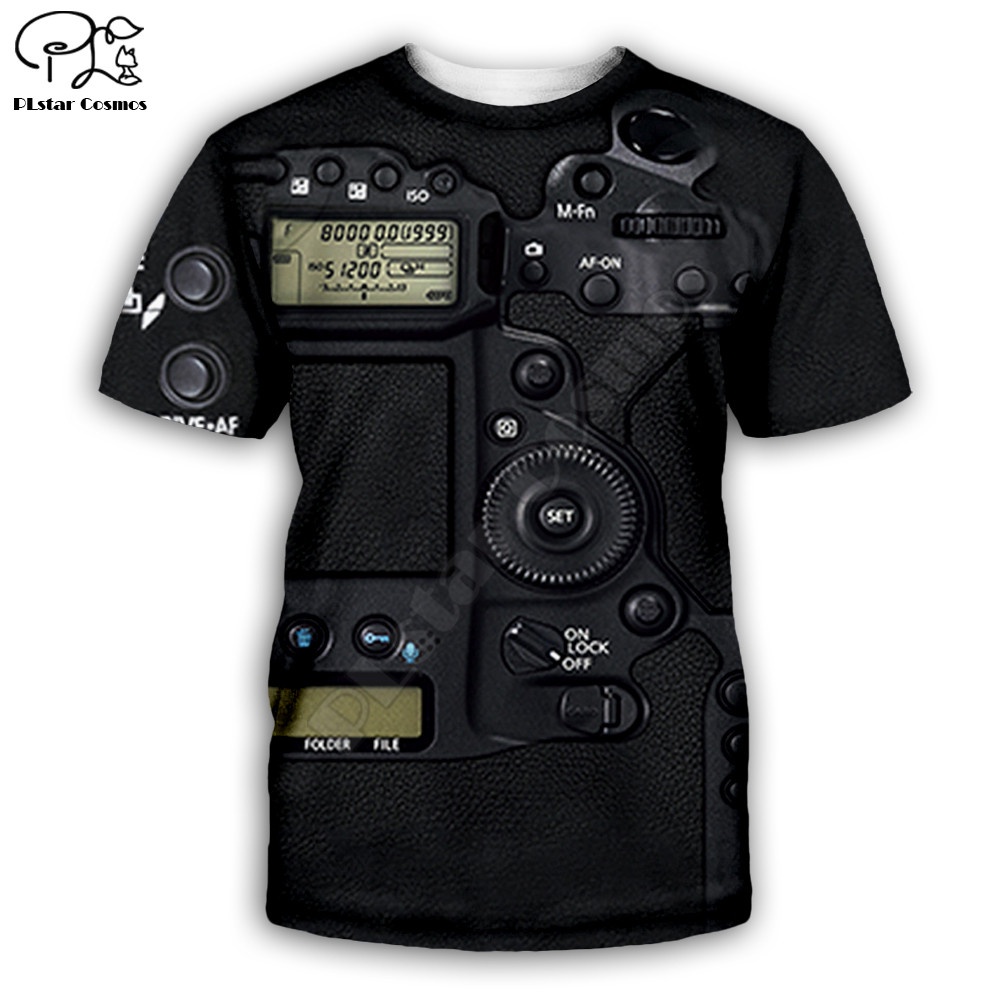 Camera Lens Eos 3D Full Printing Fashion T Shirt Unisex Hip Hop Style ...