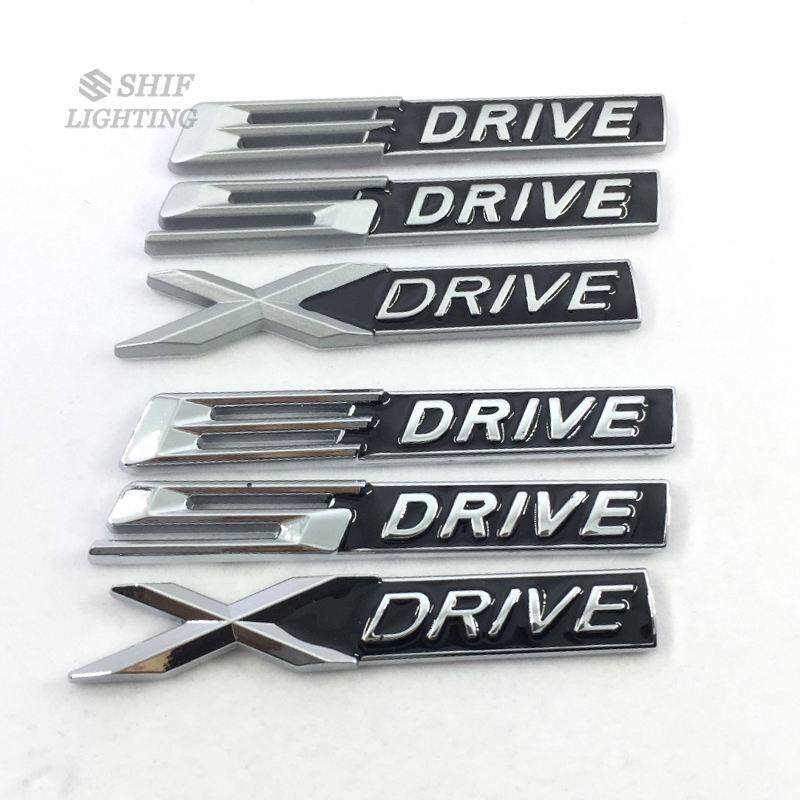 1 x Metal EDRIVE SDRIVE XDRIVE Letter Car Side Emblem Badge Sticker ...