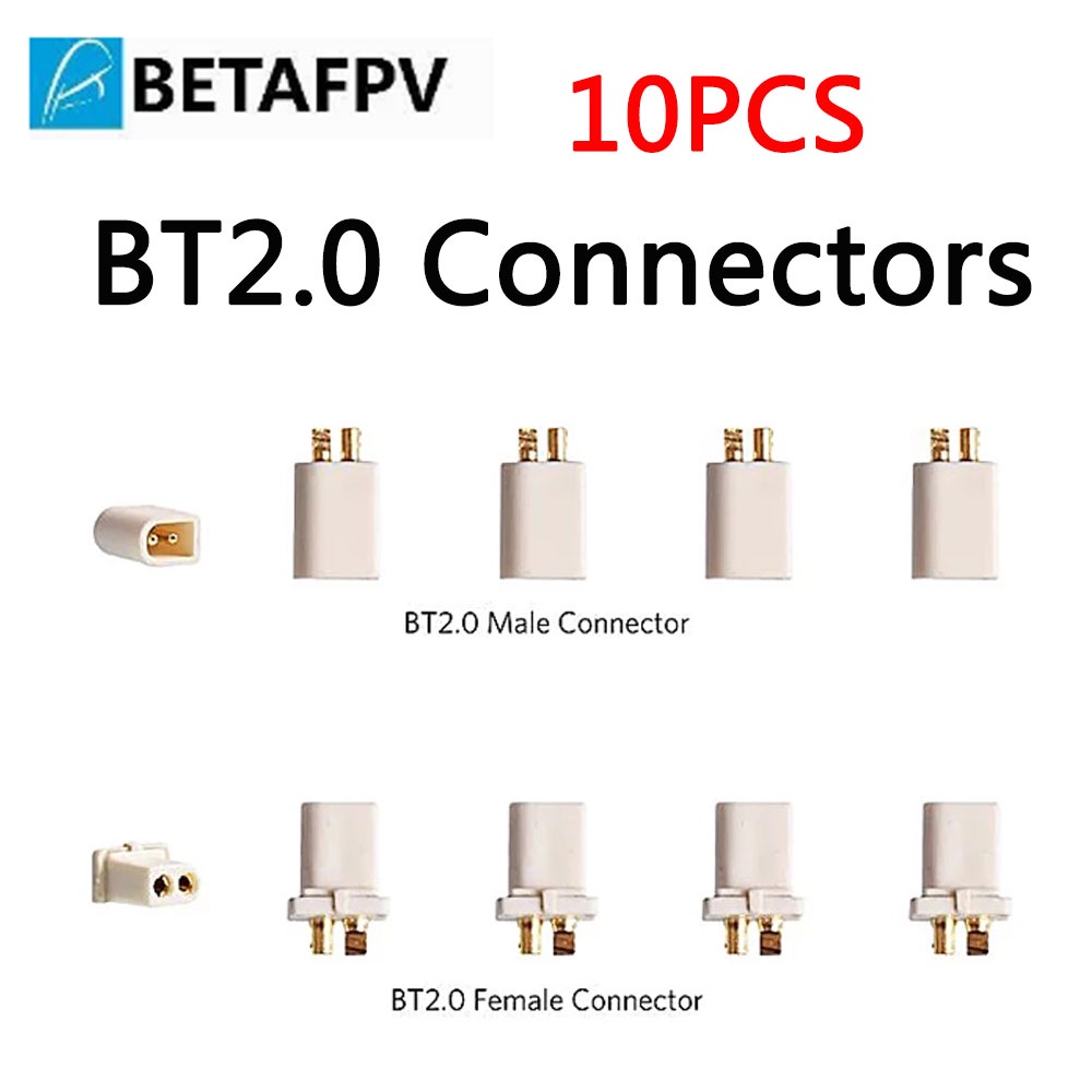 10PCS BETAFPV BT2.0 Connectors Set Male Female 1.0 Banana Connector for BT2.0 Connector FPV 1S ...