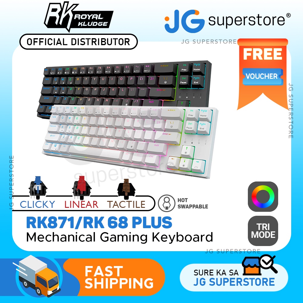 [CLEARANCE] Royal Kludge RK RK68 Plus RK871 RGB 68 Keys TKL Hot ...