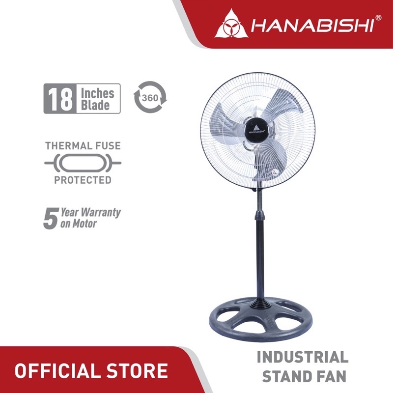 Hanabishi Industrial Stand Fan with Circular Oscillation HISF-360 ...