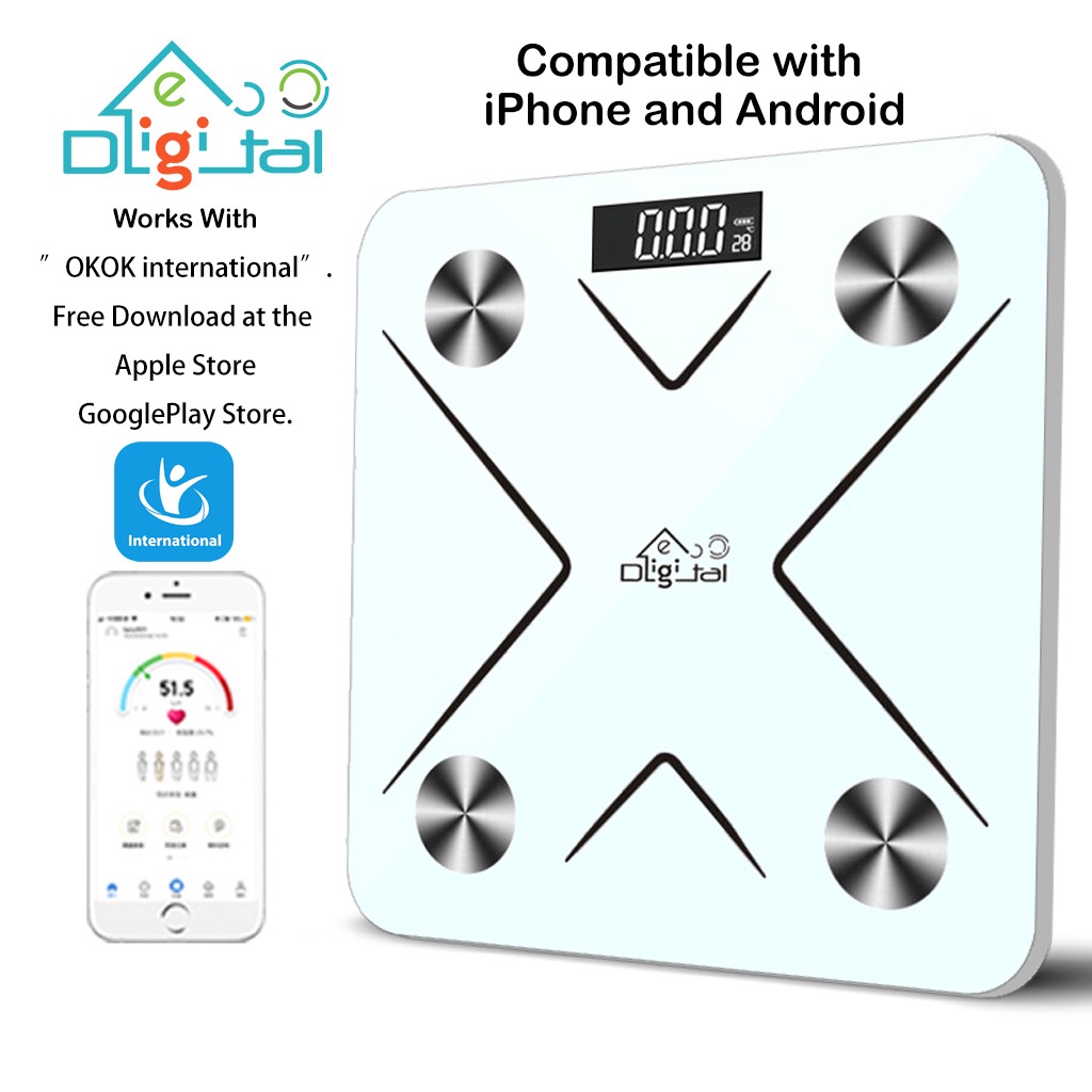 Smart BMI Digital Scale Weight Scale Wireless Bluetooth Accurate Body ...