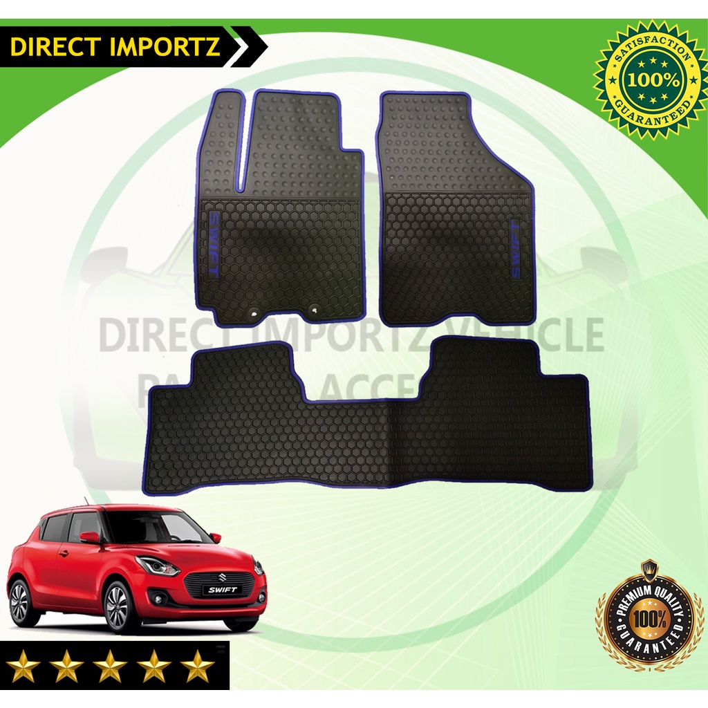 Suzuki Swift 2016 to 2022 OEM Premium Rubber Matting Blue Lining 2017 ...