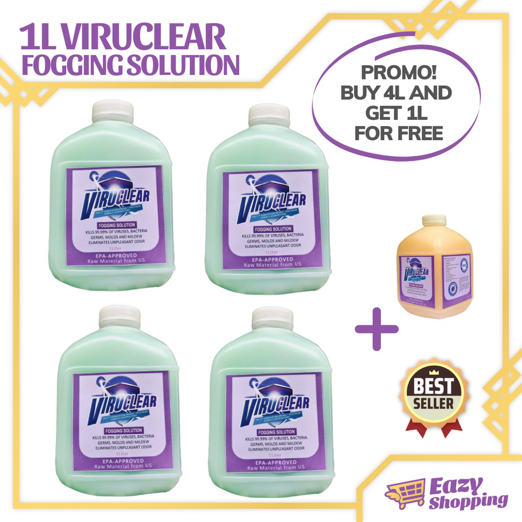 Viruclear 1Liter Fogging Solution EDA Approved Fog Machine Solution ...