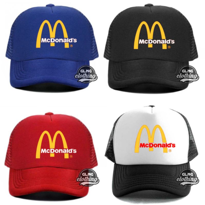 Mc Donald Hat - Premium Mesh Mc Donalds Trucker Hat | Shopee Philippines