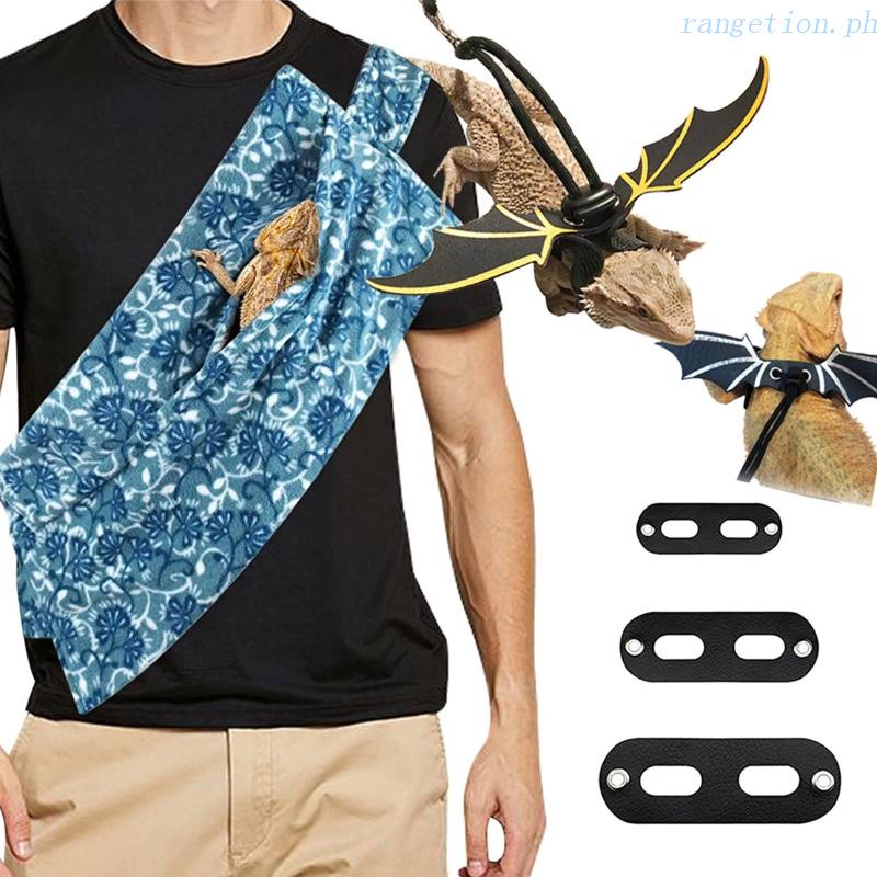 RAN Reptile Sling for Bearded Dragons Harness Leash Set with Wings ...