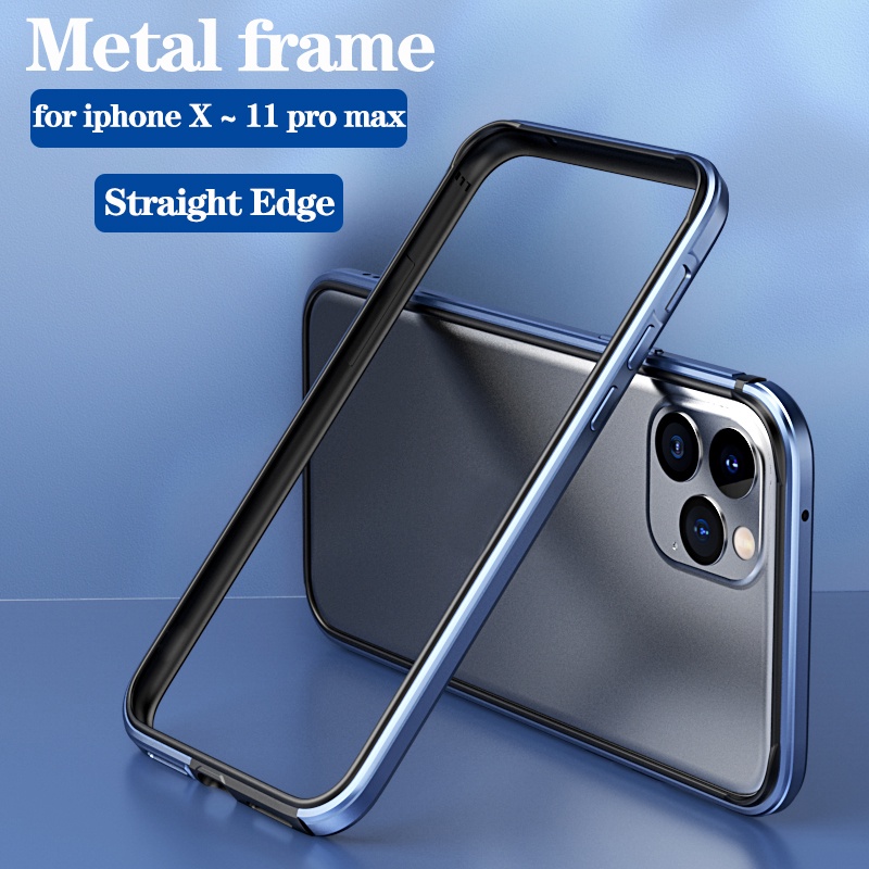 Bumper Metal Shockproof Straight Edge Frame For Case iPhone 11 PRO MAX ...