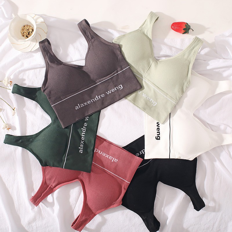 WILD FASHION Sport Bra Cup A / B Women Corset Korean U Back Yoga ...